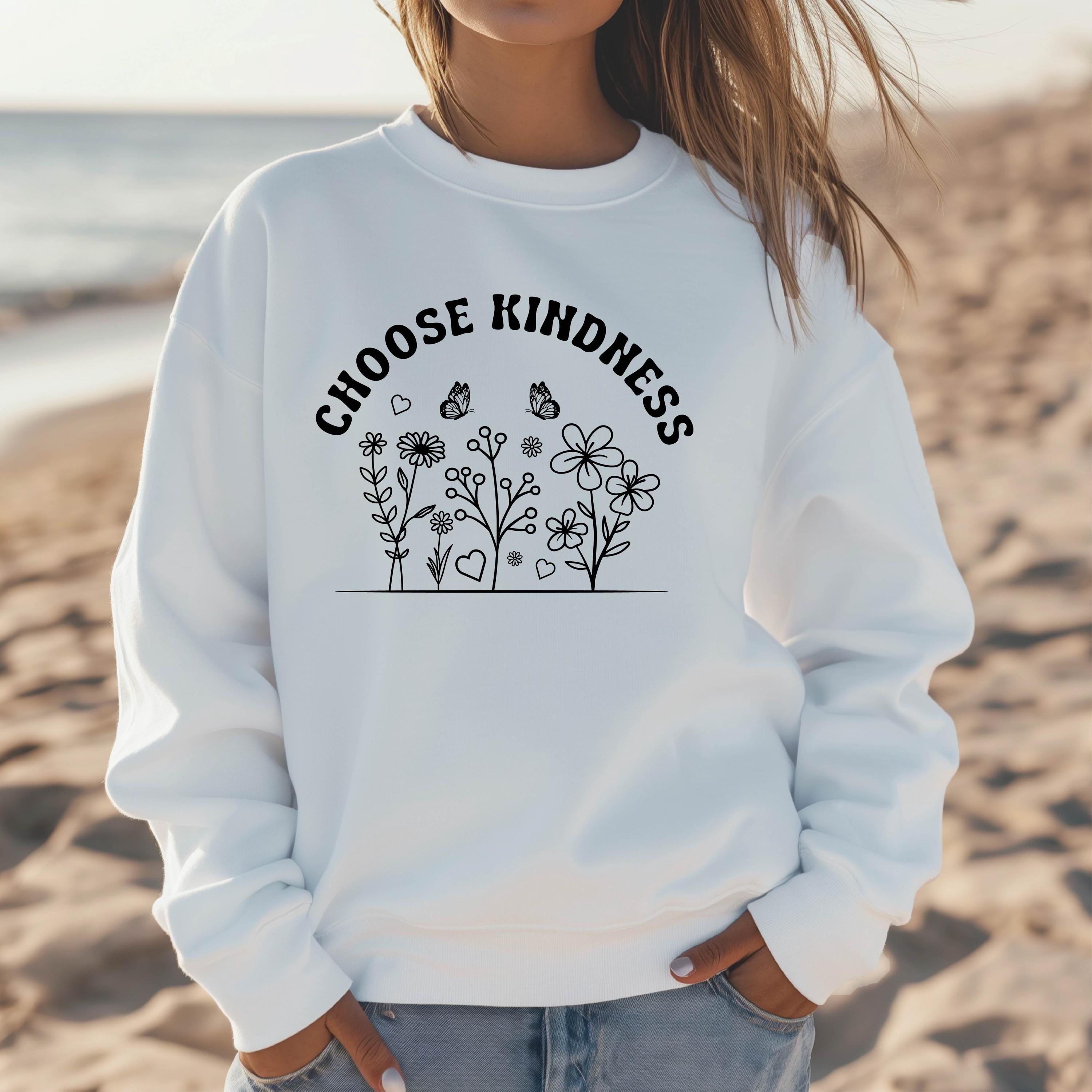 Choose Kindness Flower SVG PNG, Inspirational Svg, Kind Vibes Svg, Self ...