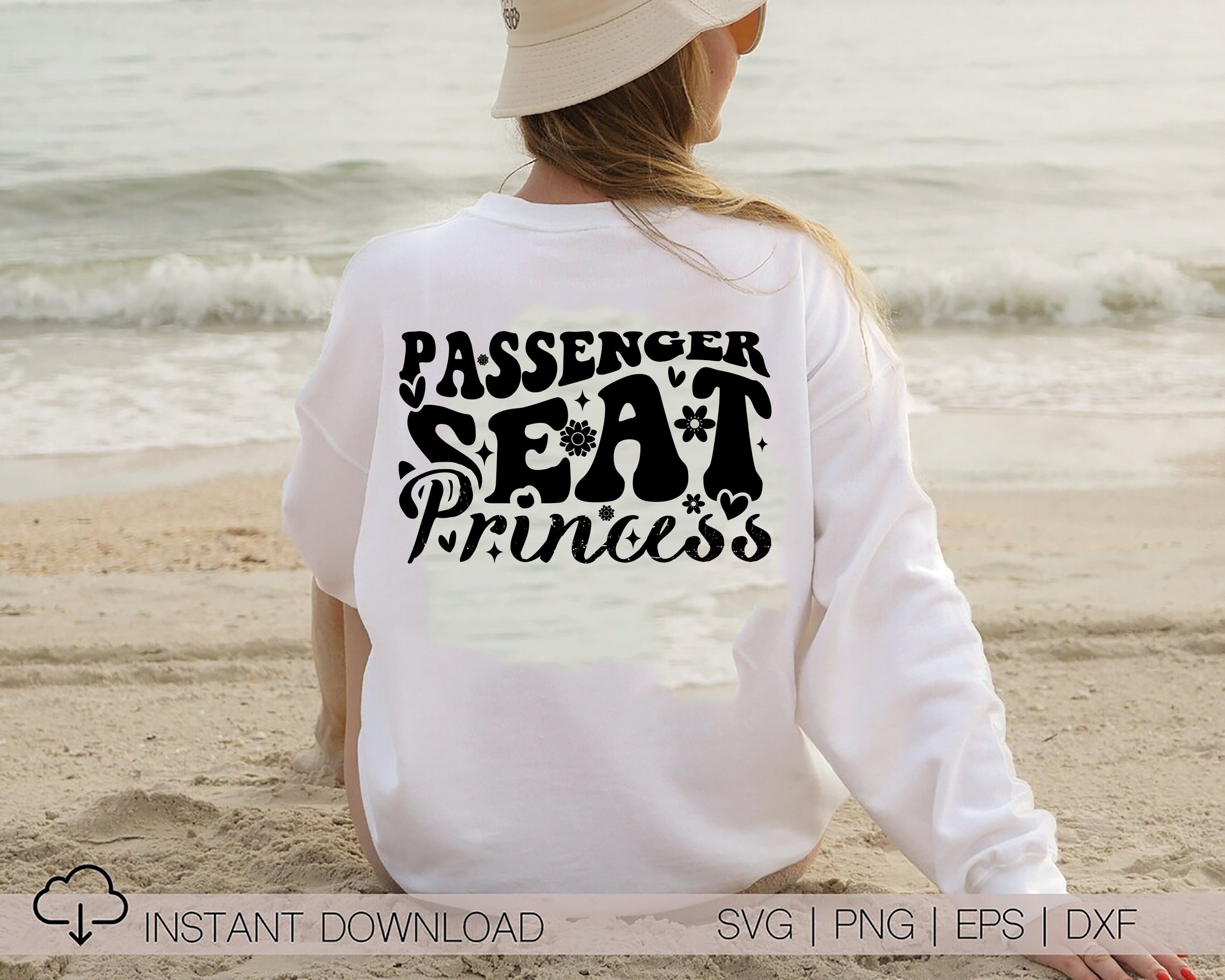 Passenger Seat Princess Svg Png, Summer Quote Cut File, Princess Smiley ...
