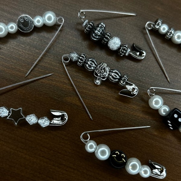 Beaded Safety Pin - Etsy