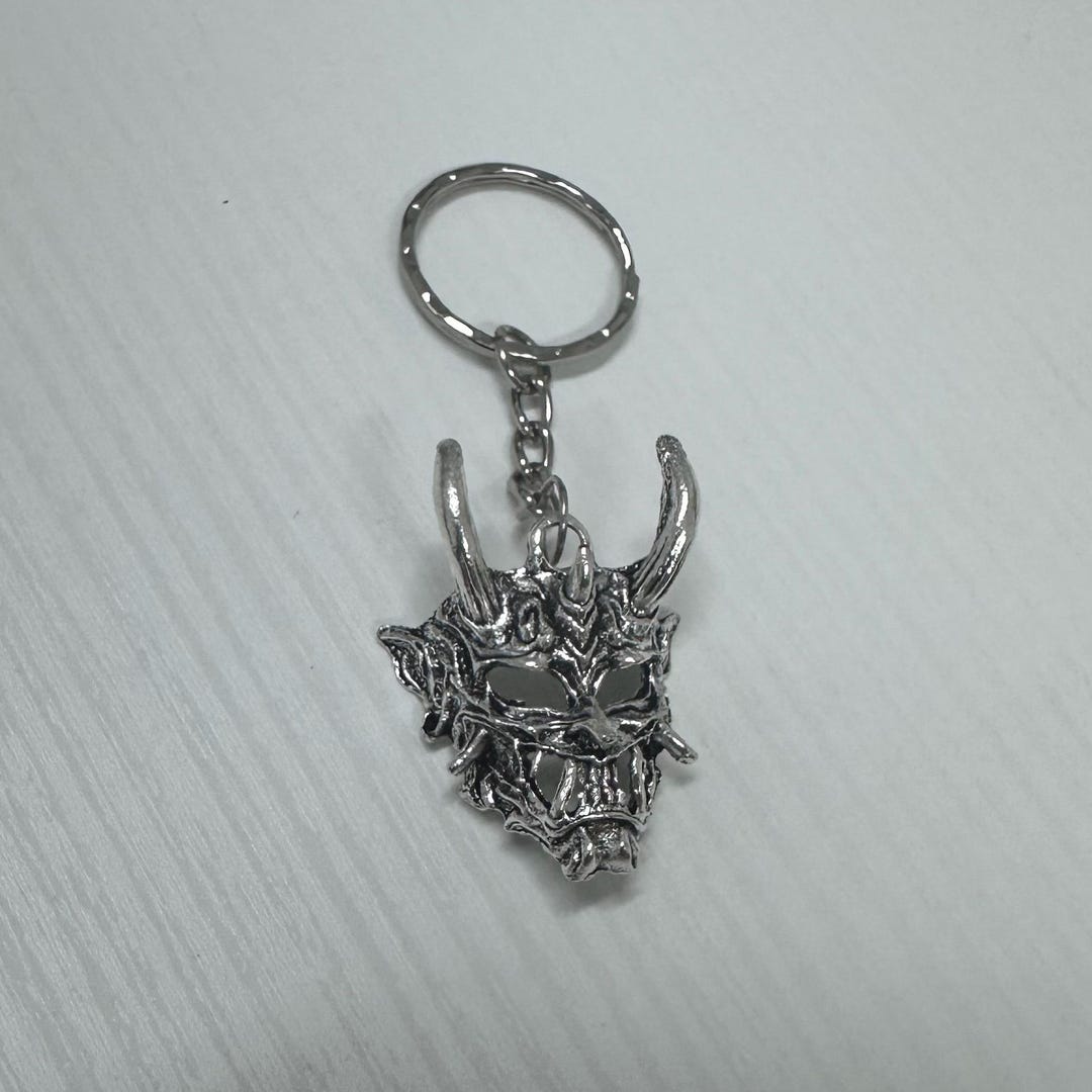 Hannya Oni Mask Keyring Japanese Style Keychain Alternative Grunge ...