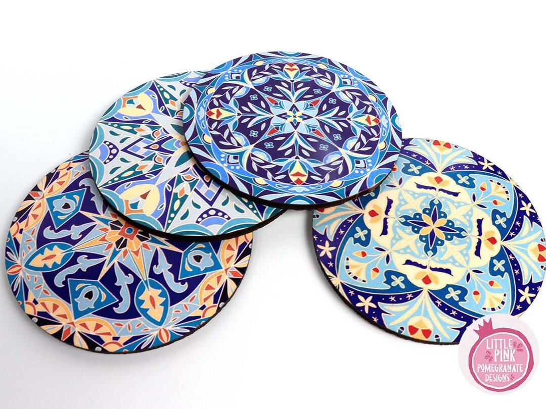 Islamic Art Inspired Coasters Middle Eastern Art Inspired - Etsy