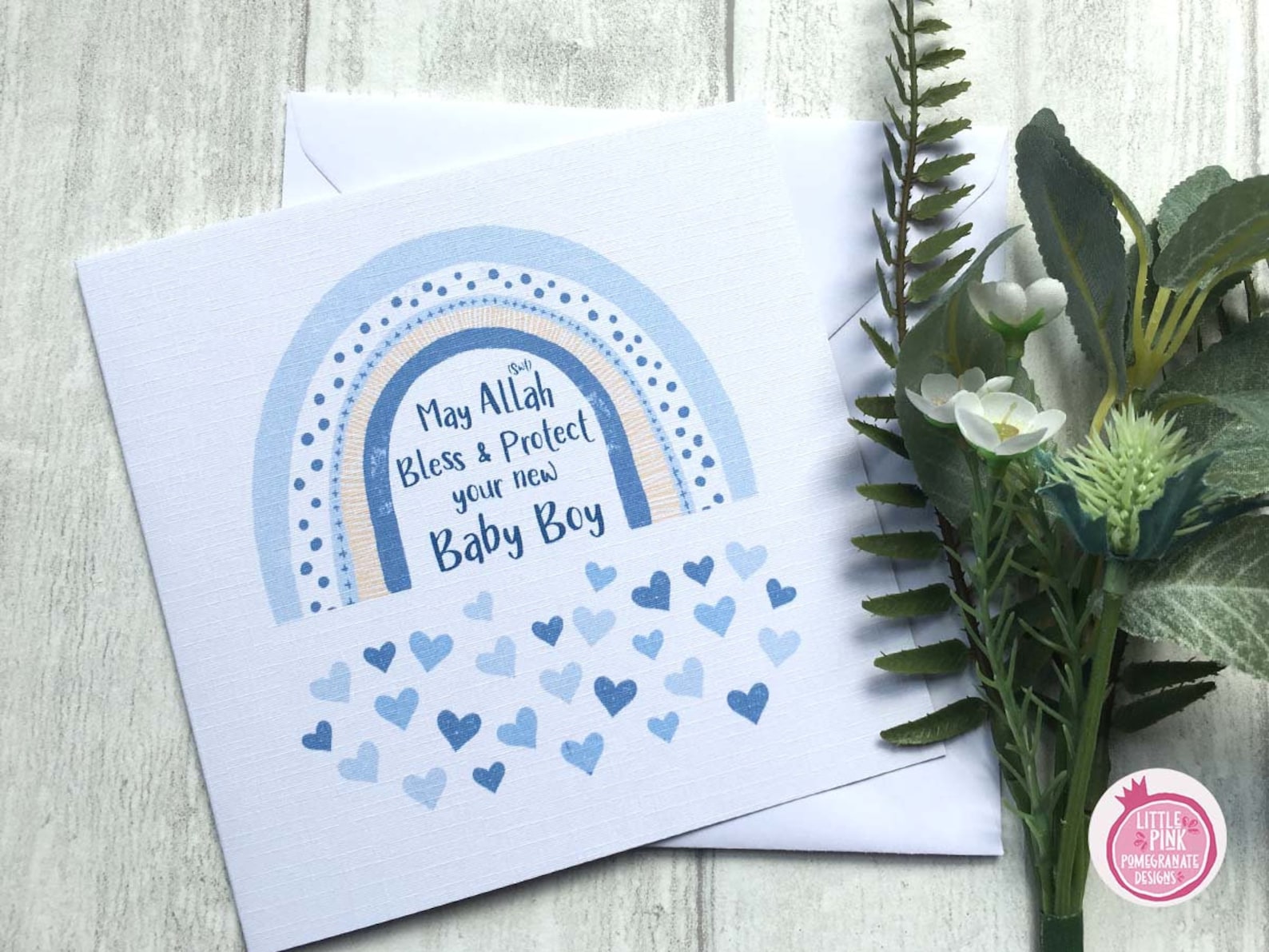 New Baby Boy Islamic Card Muslim Baby Card Baby Boy - Etsy UK