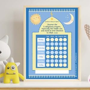 Reusable Muslim Prayer Chart - Salah Chart - Namaz Chart - Prayer ...