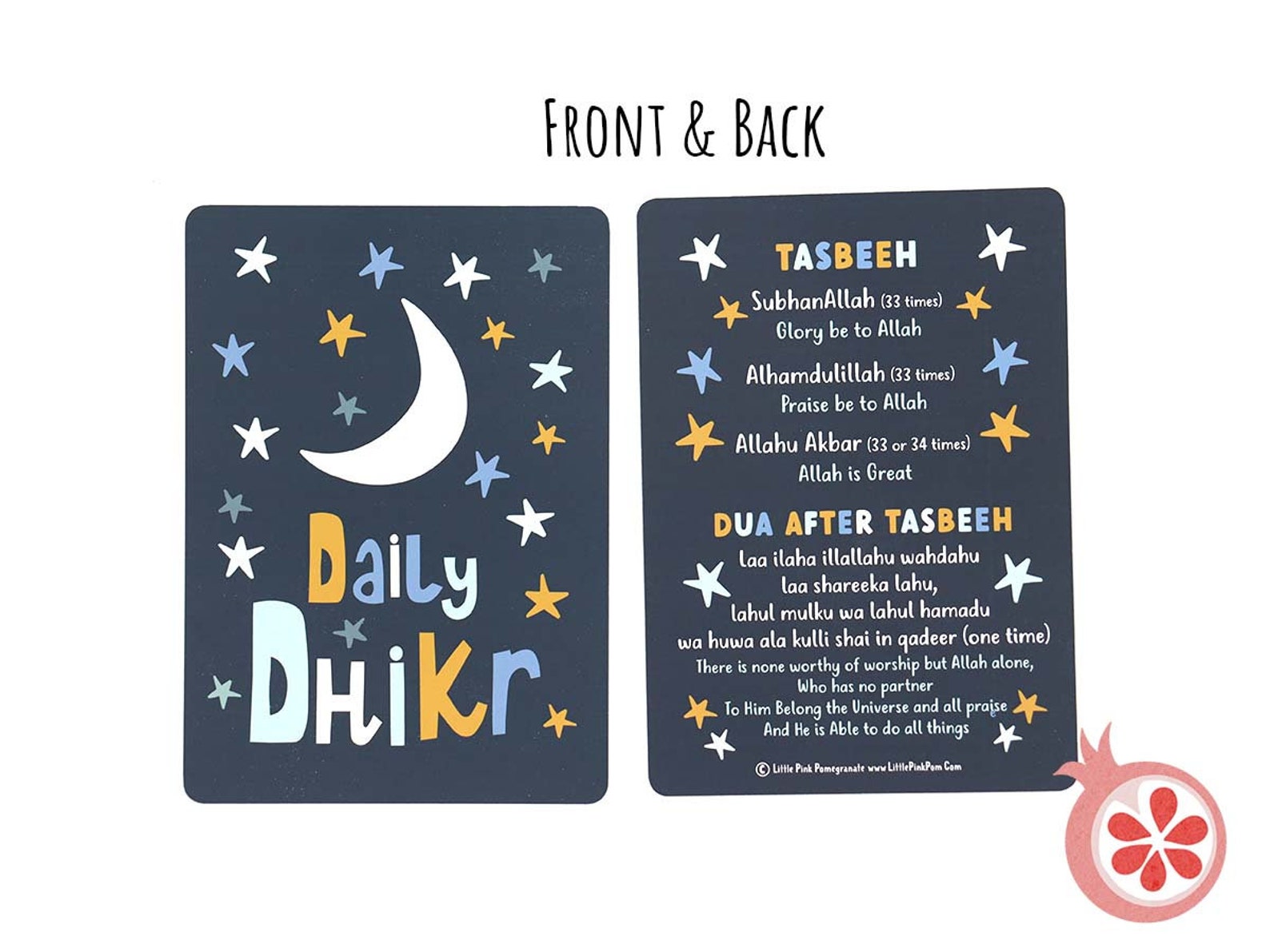 Dhikr Card & Tasbeeh Gift Set - Tasbeeh - Dhikr Cards - Islamic Gifts ...