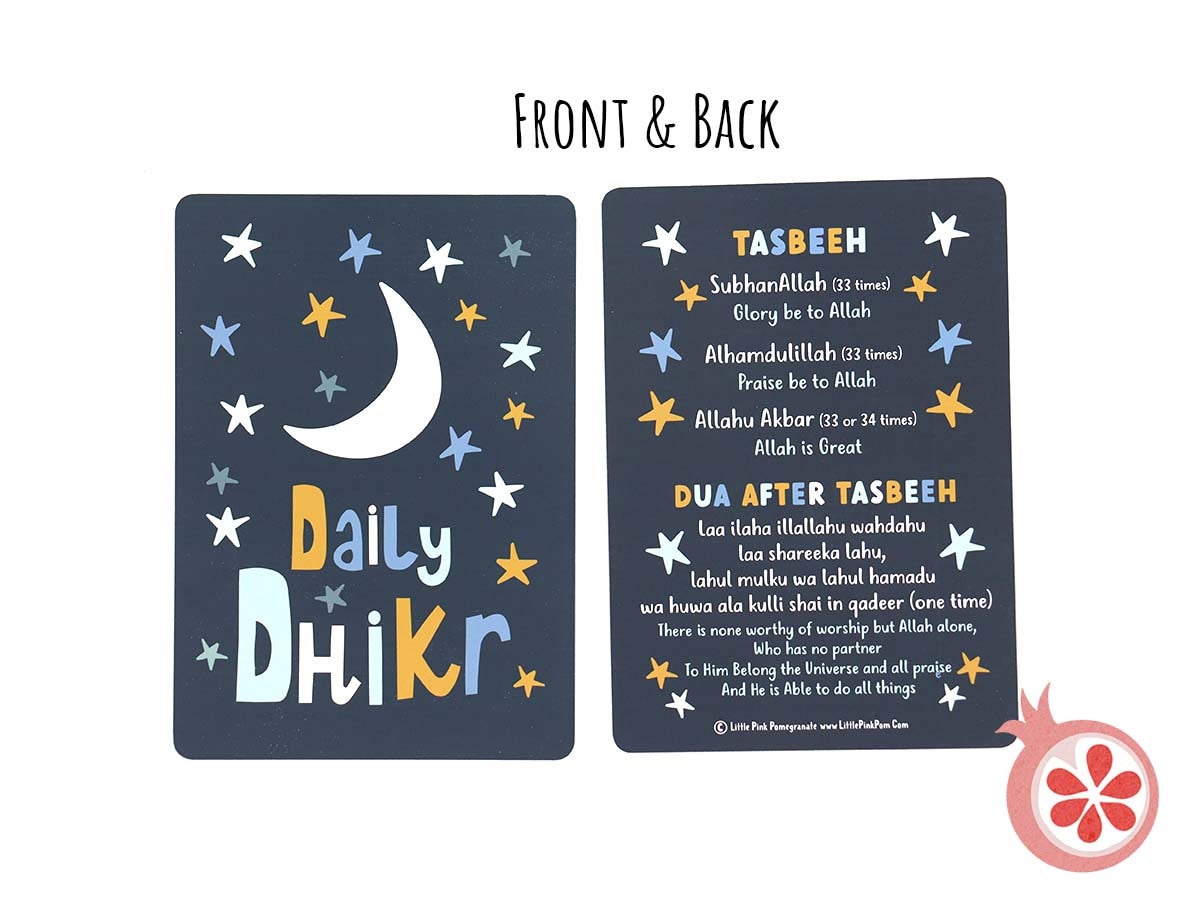 Dhikr Card & Tasbeeh Gift Set Tasbeeh Dhikr Cards - Etsy