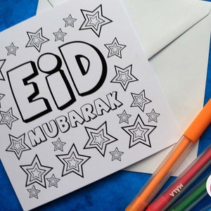 Colour-in Eid Card Pack - Ramadan Activity - Eid Cards - DIY Eid Cards ...