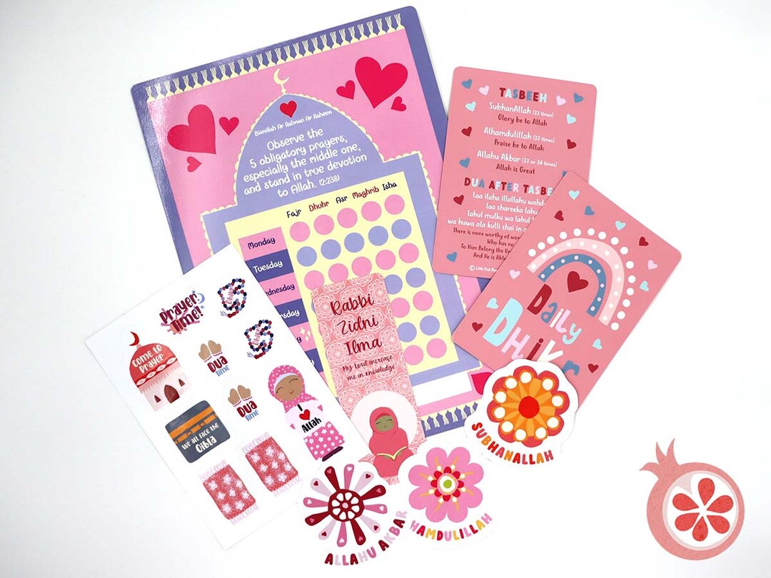 Muslim Girl's Salah Tracker Bundle - Salah Charts for Kids - Namaz ...