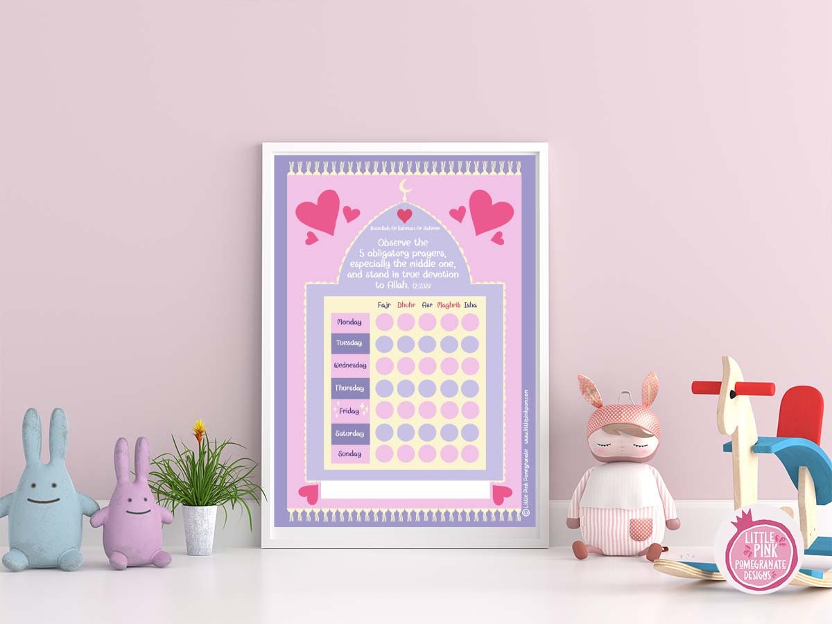 Reusable Muslim Prayer Chart Salah Chart Namaz Chart | Etsy
