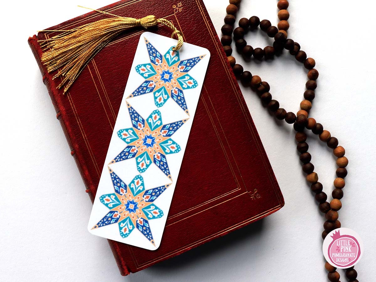 Islamic Art Inspired Bookmark Geometric Pattern Bookmark | Etsy UK