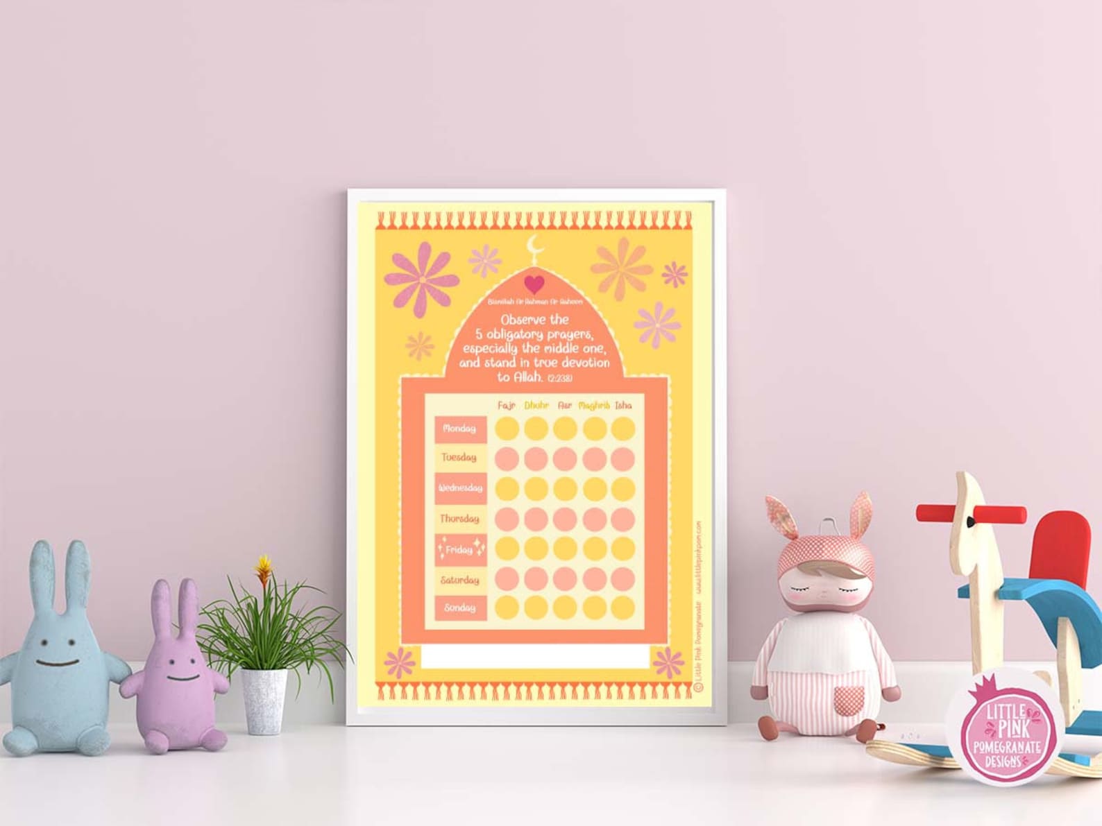 Reusable Muslim Prayer Chart Salah Chart Namaz Chart | Etsy