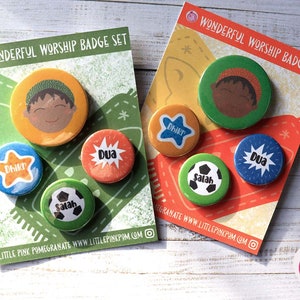 Wonderful Worship Pin Badge Set - Ibaadah Pin Badges - Badges for ...