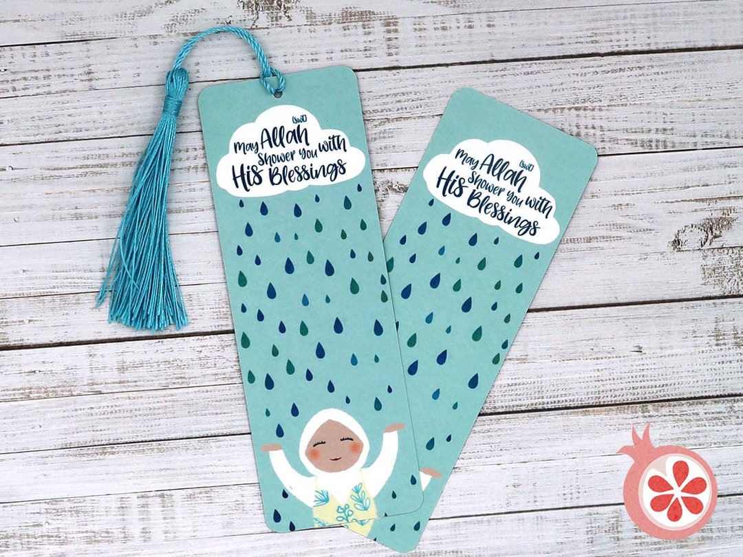 Shower Blessings Bookmark - Hijabi Bookmark - Islamic Bookmark - Dua ...
