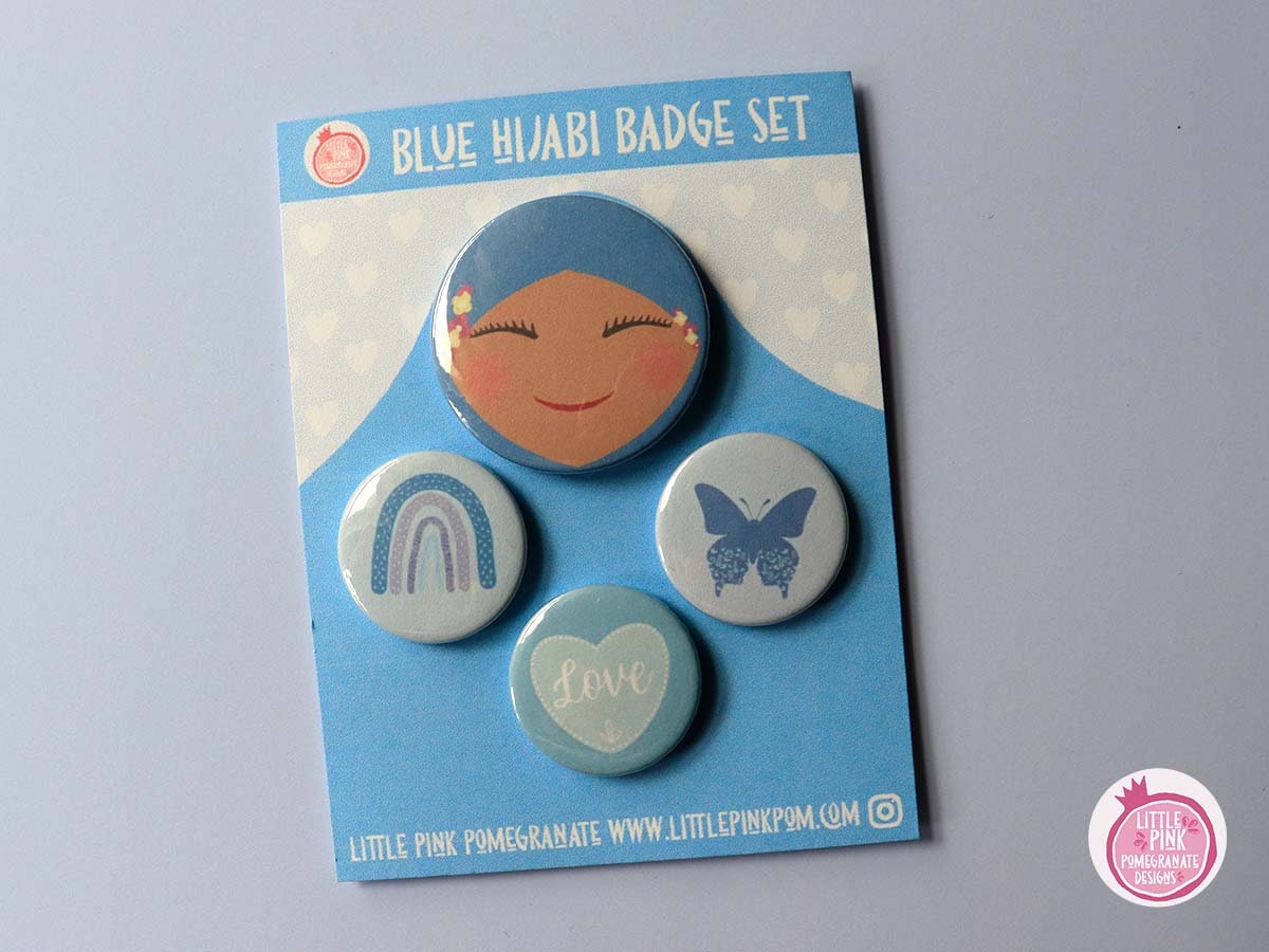 Hijabi Pin Badge Set - Hijabi Gift - Islamic Gift - Muslimah Gift - Pin ...