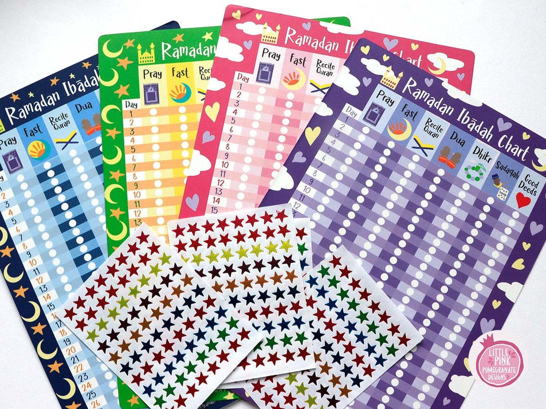 Double-sided Ramadan Ibaadah Chart - Ramadan Worship Chart - Goods ...