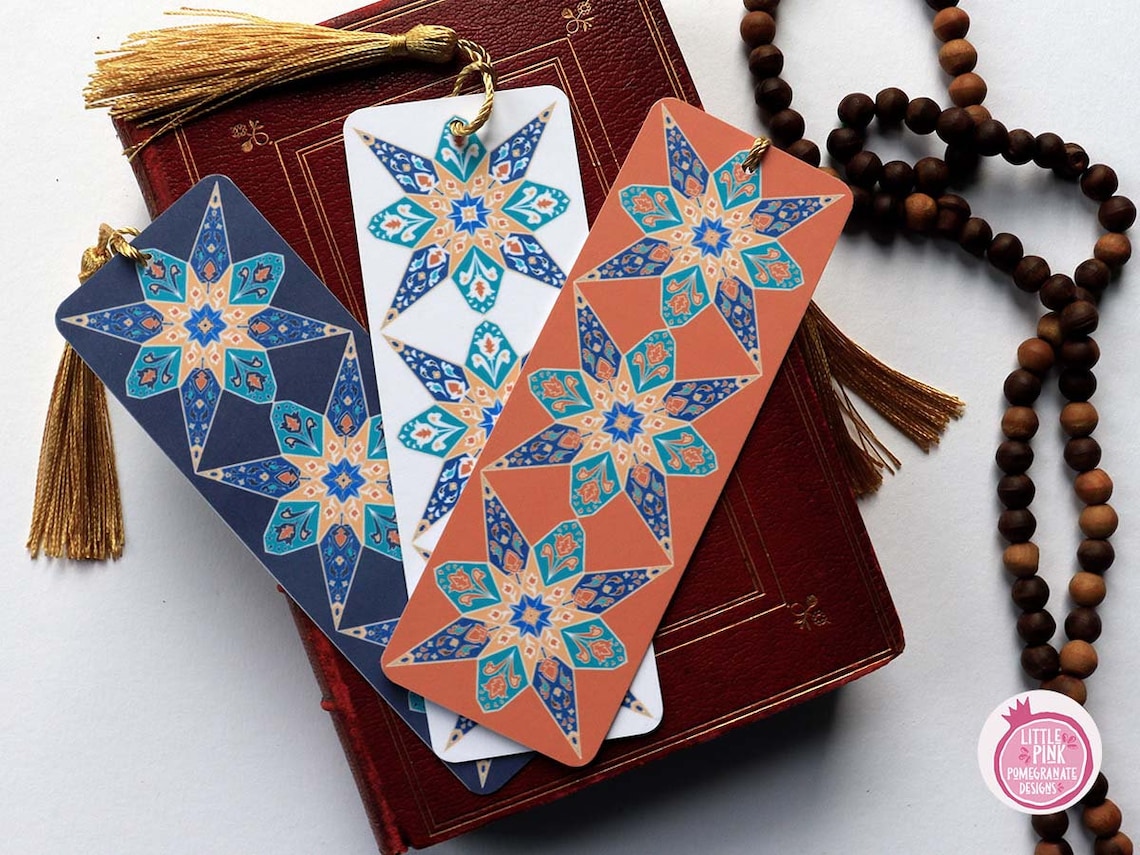 Islamic Art Inspired Bookmark Geometric Pattern Bookmark | Etsy UK