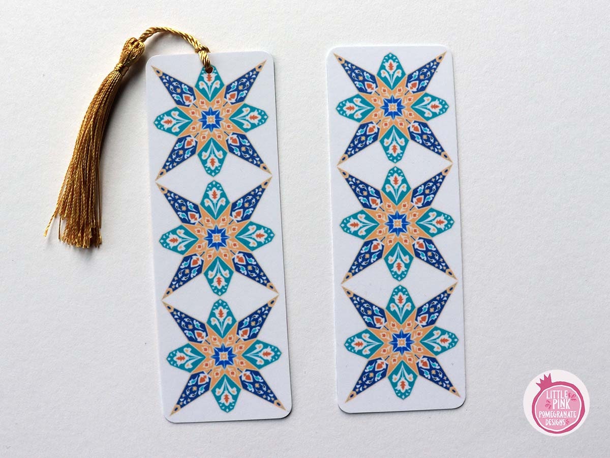 Islamic Art Inspired Bookmark Geometric Pattern Bookmark | Etsy UK
