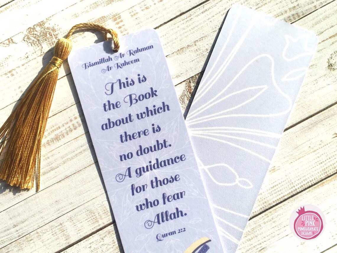 Quranic Verse Bookmark Islamic Bookmark Quran Bookmark | Etsy