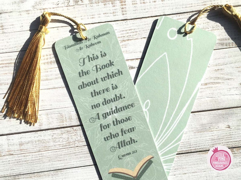 Quranic Verse Bookmark - Islamic Bookmark - Quran Bookmark - Islamic ...
