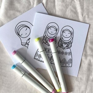 My Beautiful Hijab Colouring 5 Card Pack - Islamic Cards for Muslim ...
