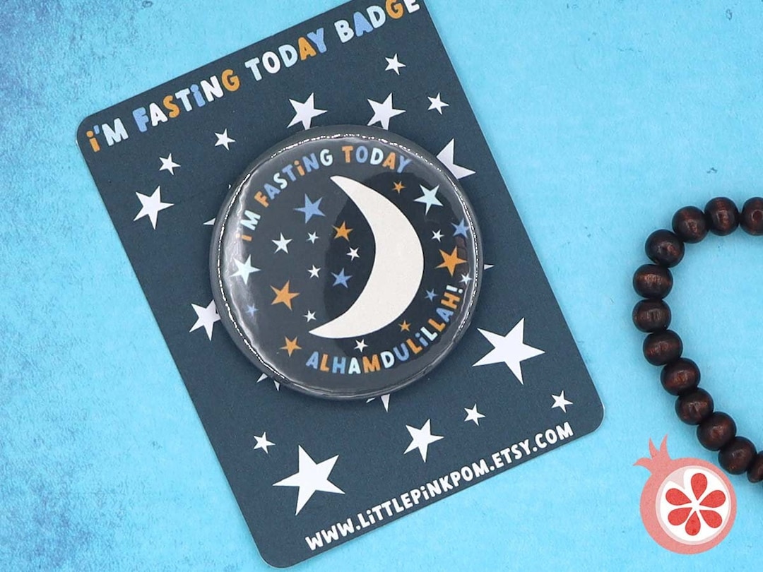 Blue Moon Fasting Badge - Ramadan Fasting Badge - Islamic Gifts ...