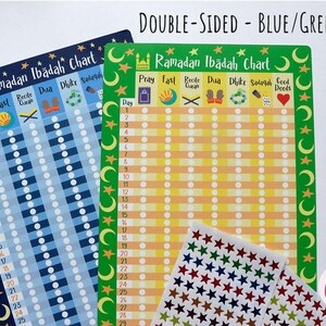 Double-sided Ramadan Ibaadah Chart - Ramadan Worship Chart - Goods ...