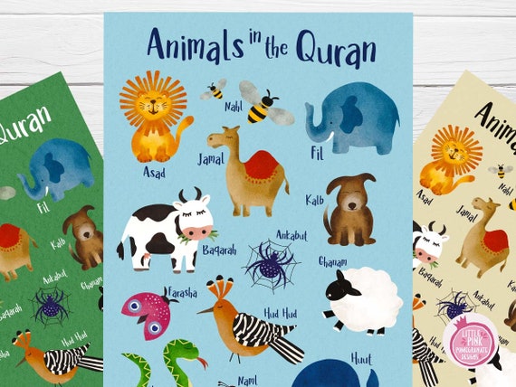 Animals in the Quran Archival Art Print FRAME NOT INCLUDED | Etsy