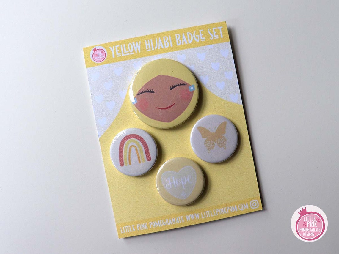 Hijabi Pin Badge Set Hijabi Gift Islamic Gift Muslimah - Etsy UK
