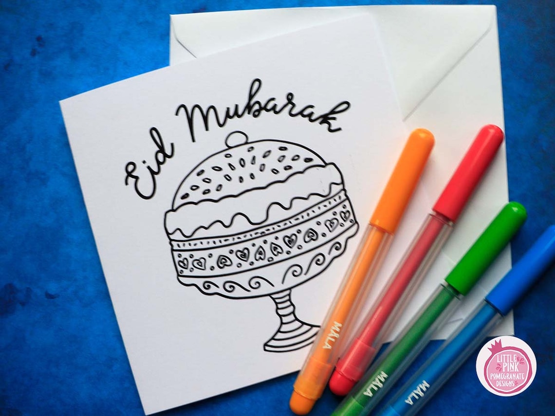 Colour-in Eid Card Pack Ramadan Activity Eid Cards DIY - Etsy UK