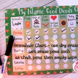 Islamic Good Deeds Chart - Muslim Children Good Deeds Chart - Islamic ...