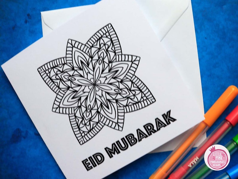 Colour-in Eid Card Pack Ramadan Activity Eid Cards DIY - Etsy UK