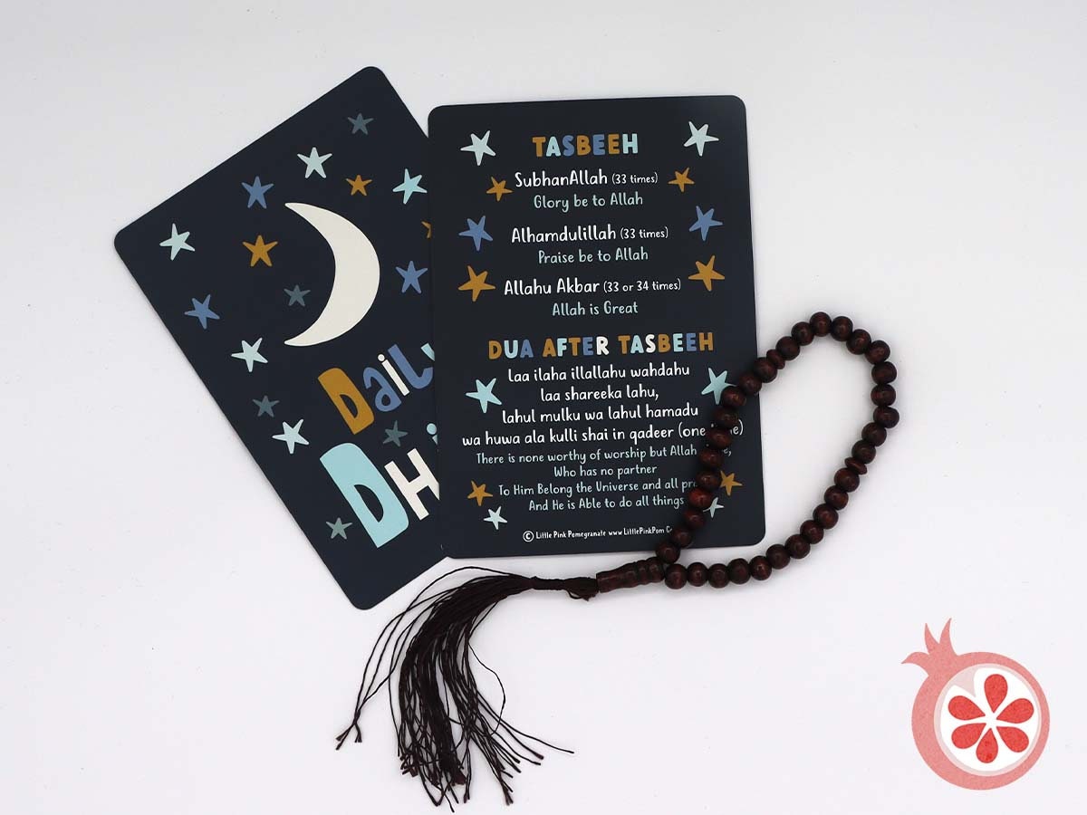 Dhikr Card & Tasbeeh Gift Set - Tasbeeh - Dhikr Cards - Islamic Gifts ...