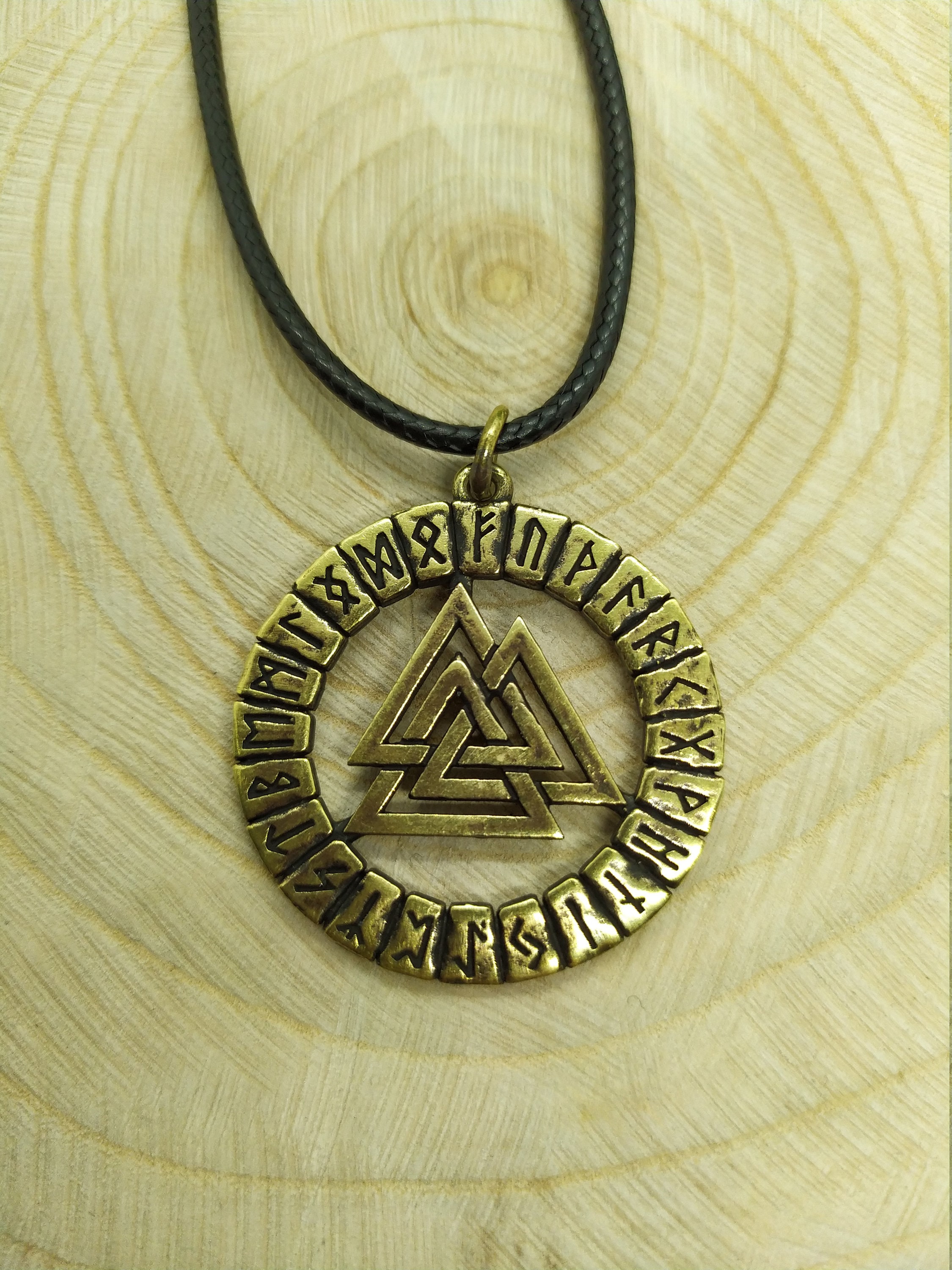 Valknut Pendant Valknut Viking Necklace Viking Runes Wheel Pendant ...