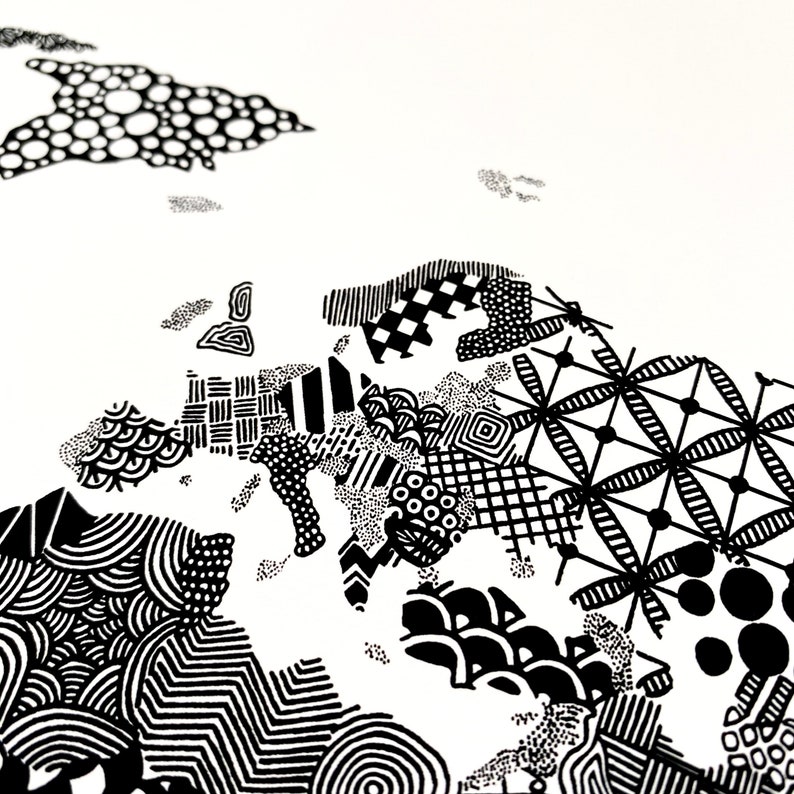 Map O’r Byd / Map of the World - Etsy Canada