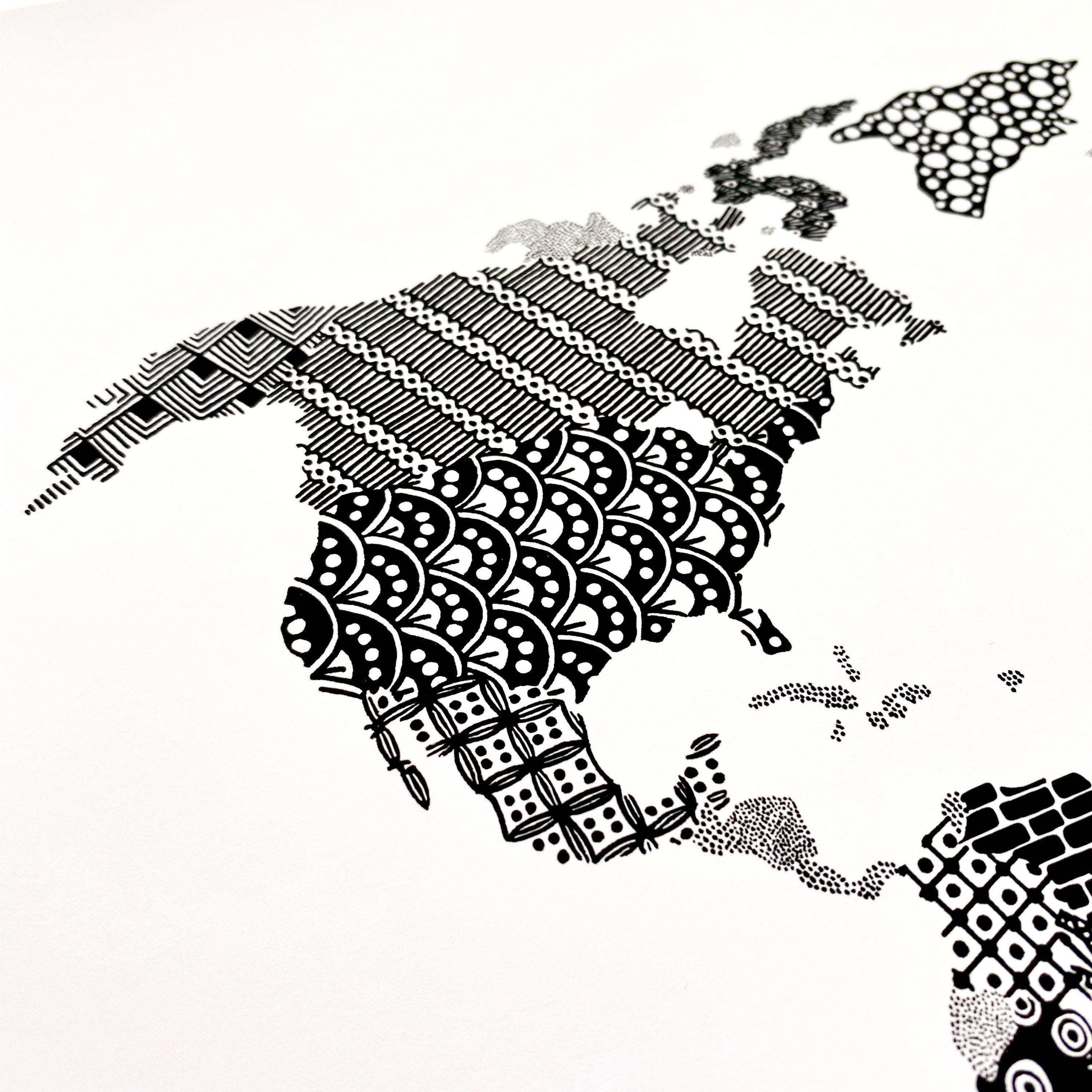 Map Or Byd / Map of the World - Etsy UK