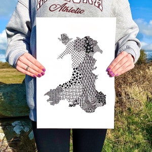 Map O Gymru / Wales Map - Etsy