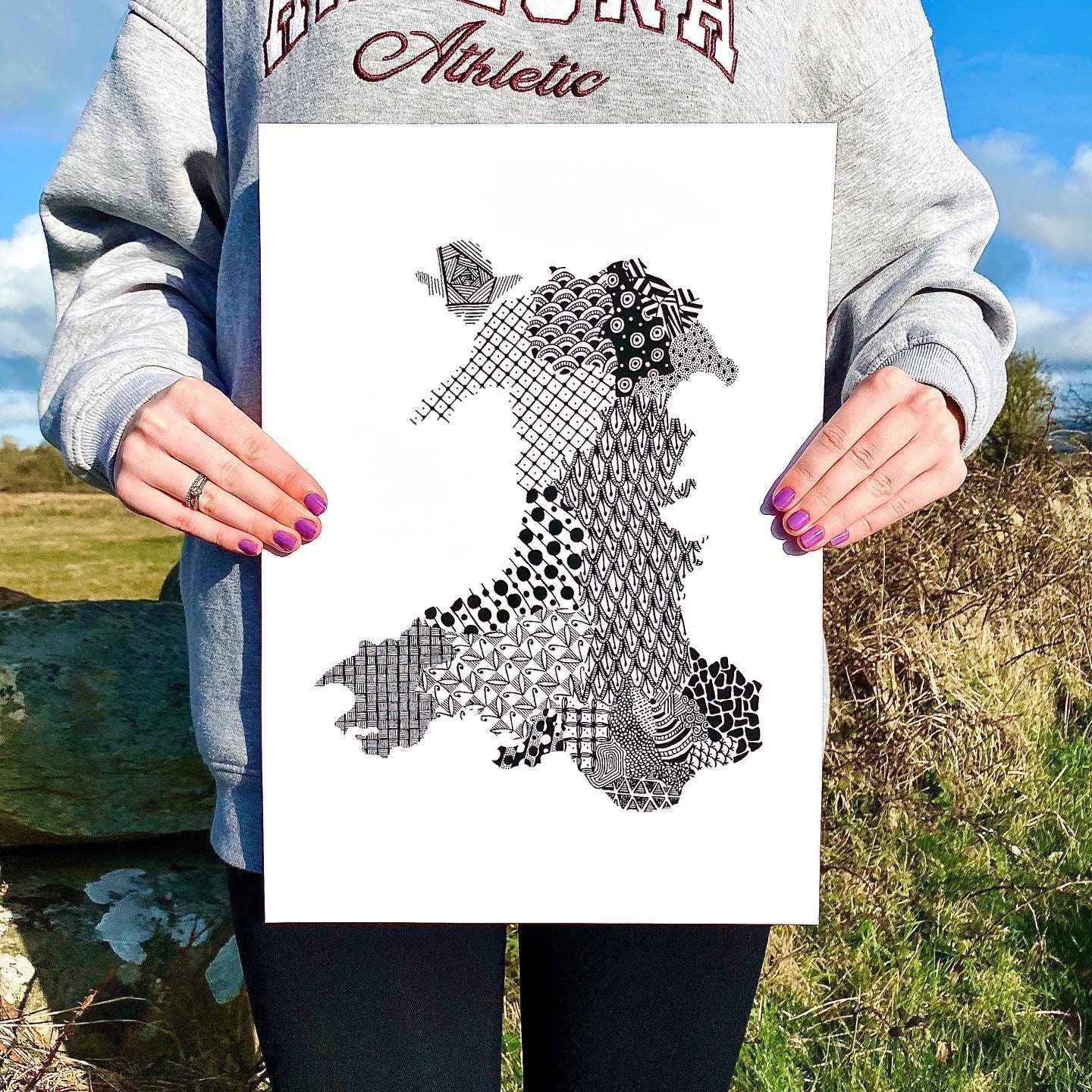 Map O Gymru / Wales Map - Etsy