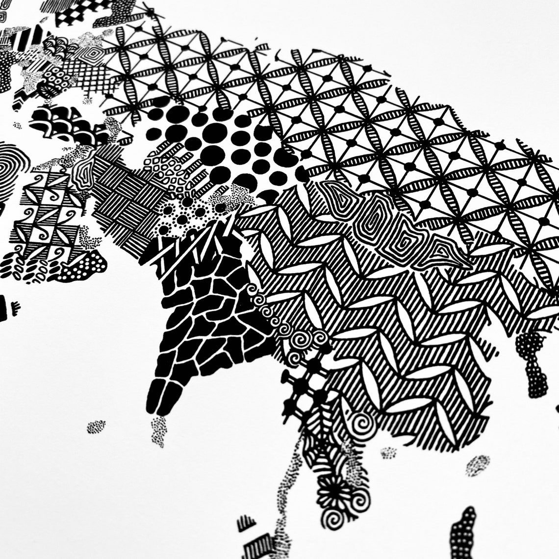 Map Or Byd / Map of the World - Etsy