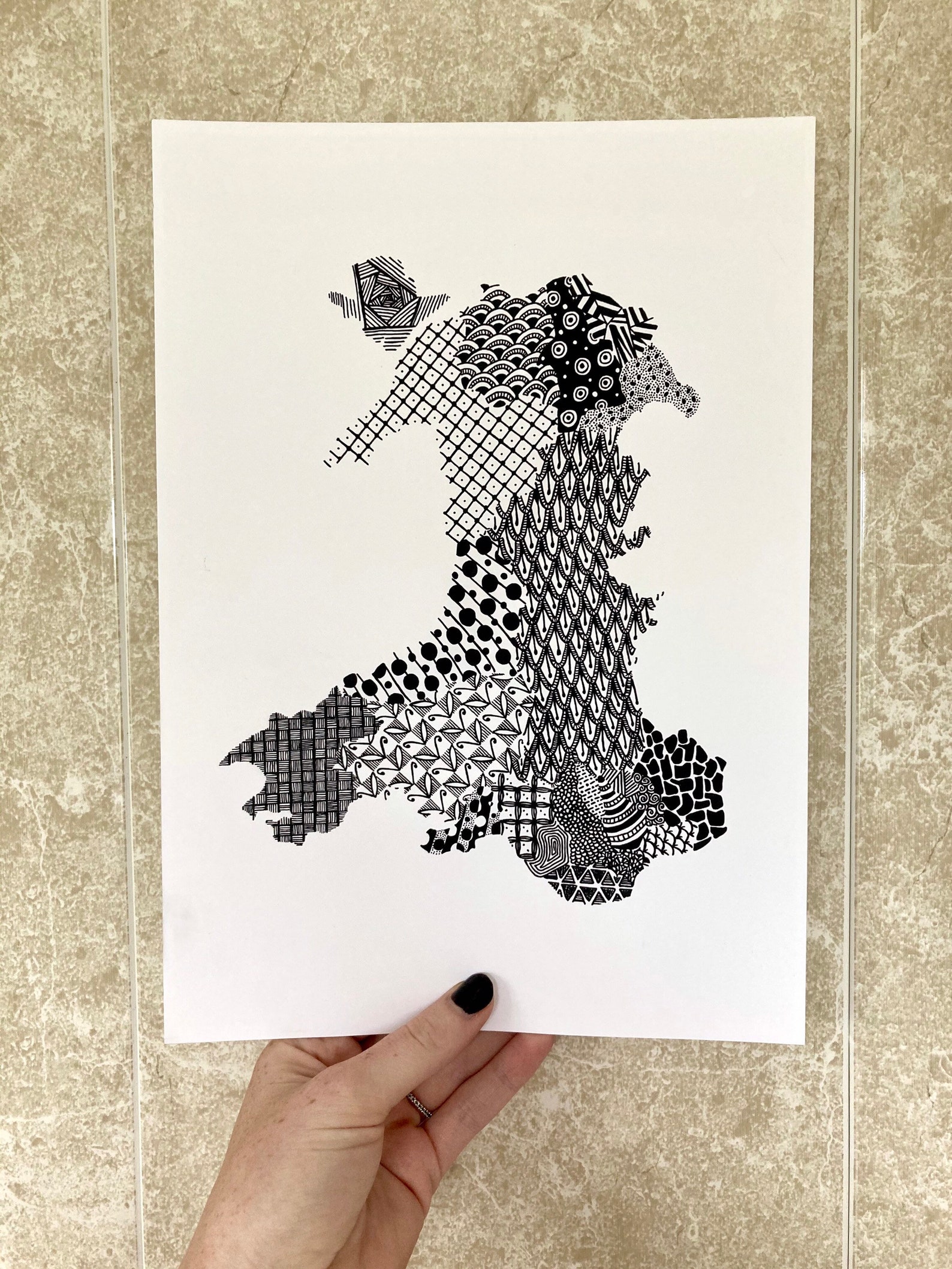 Map O Gymru / Wales Map - Etsy