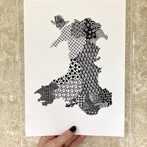 Map O Gymru / Wales Map - Etsy