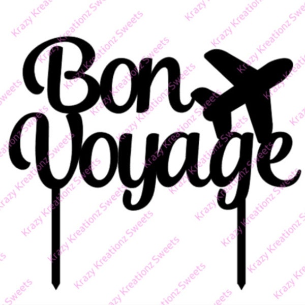 Bon Voyage Cupcake Toppers - Etsy