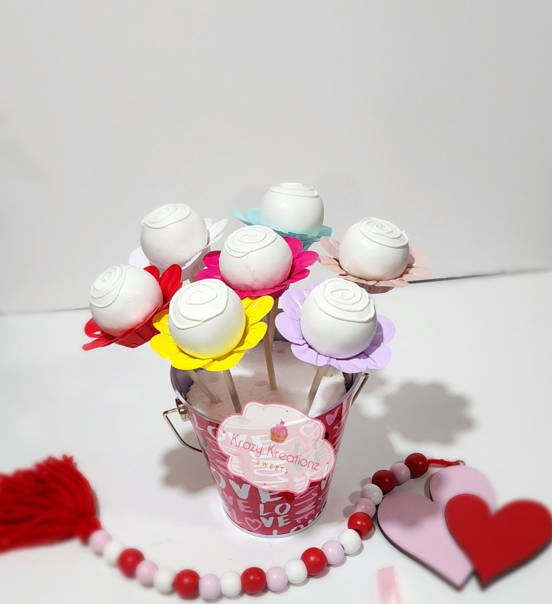 Flower Cake Pop Bouquet- 1 Dozen - Etsy