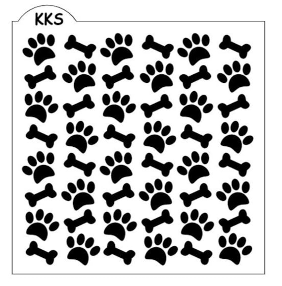 Paw Print And Dog Bone Background