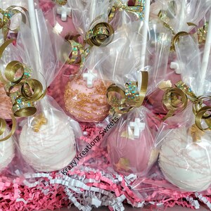 Christening Themed Cake Pops, Baptism Themed Cake Pops , Communion ...