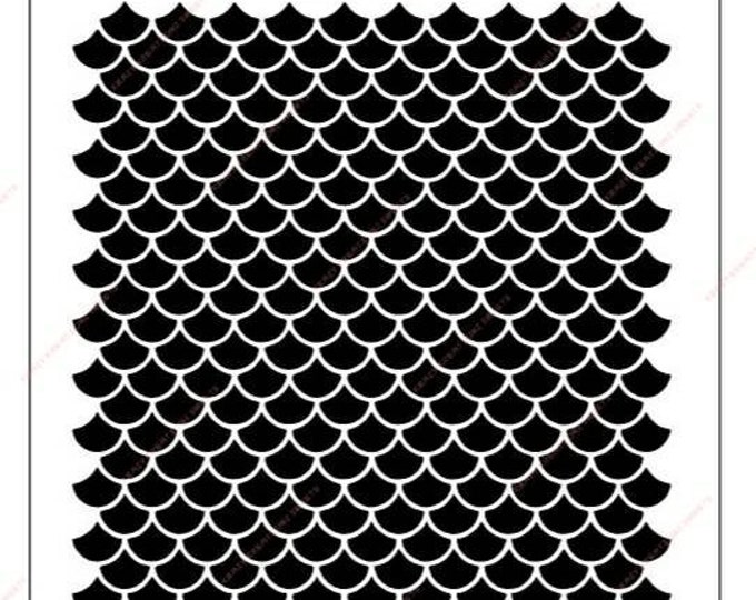 Fish Scale Cookie/craft Stencil, Cookie Decorating, Cookie Stencil ...