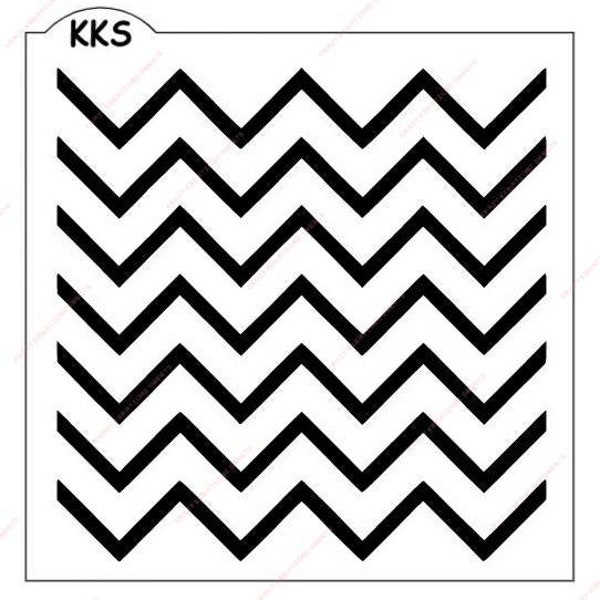 Zig Zag Stencil - Etsy