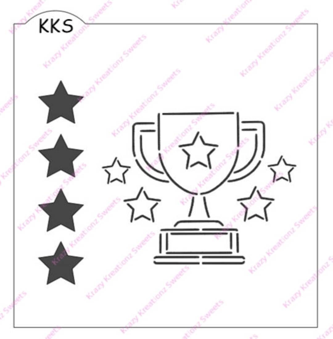 Paint Your Own Trophy Palette Stencil, Paint Your Own Cookie Stencil ...