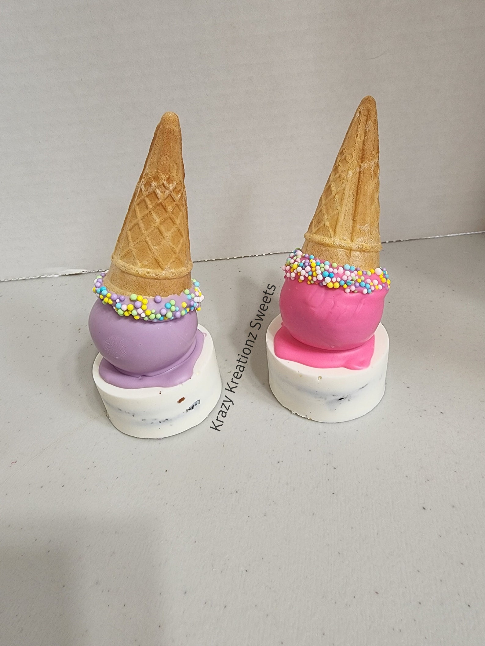 Melted Ice Cream Cone Cake - Etsy