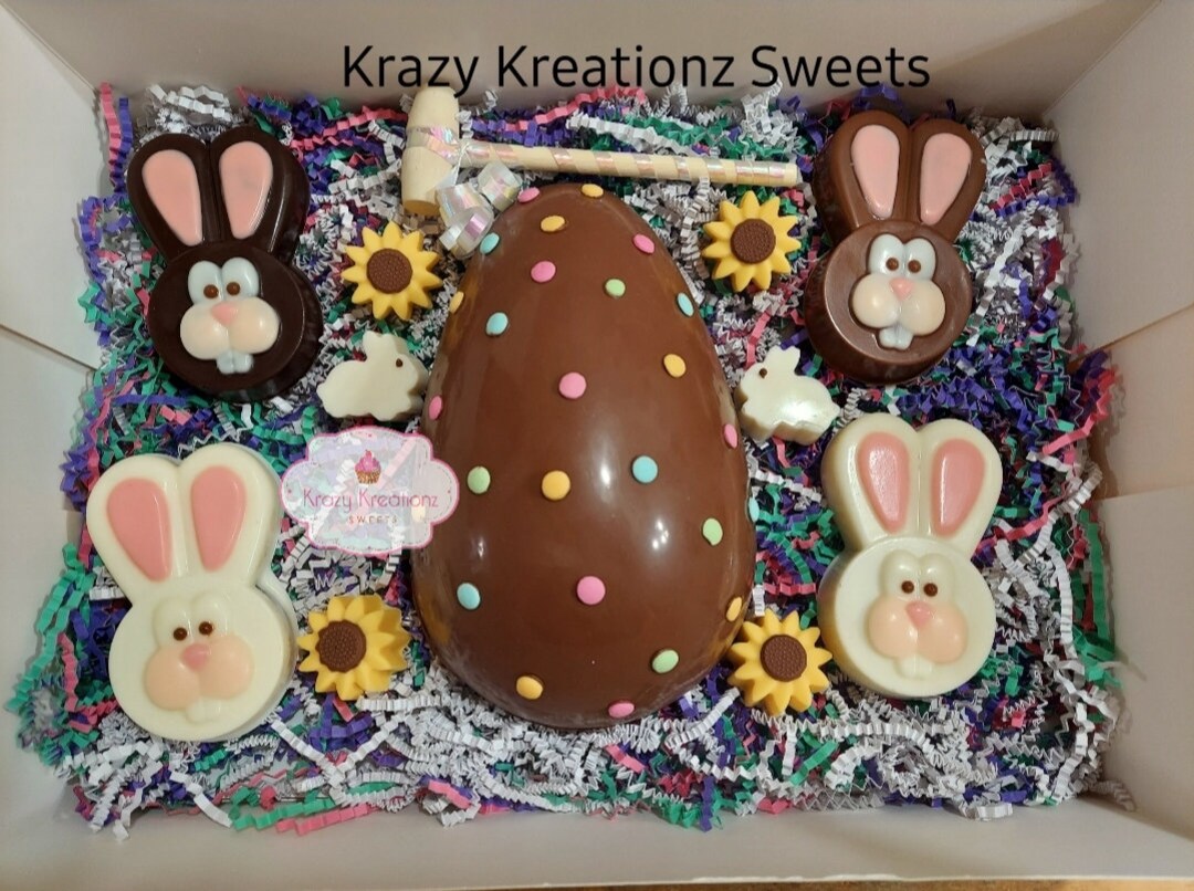 Breakable Egg & Chocolate Covered Bunny Oreo Box, Easter - Etsy