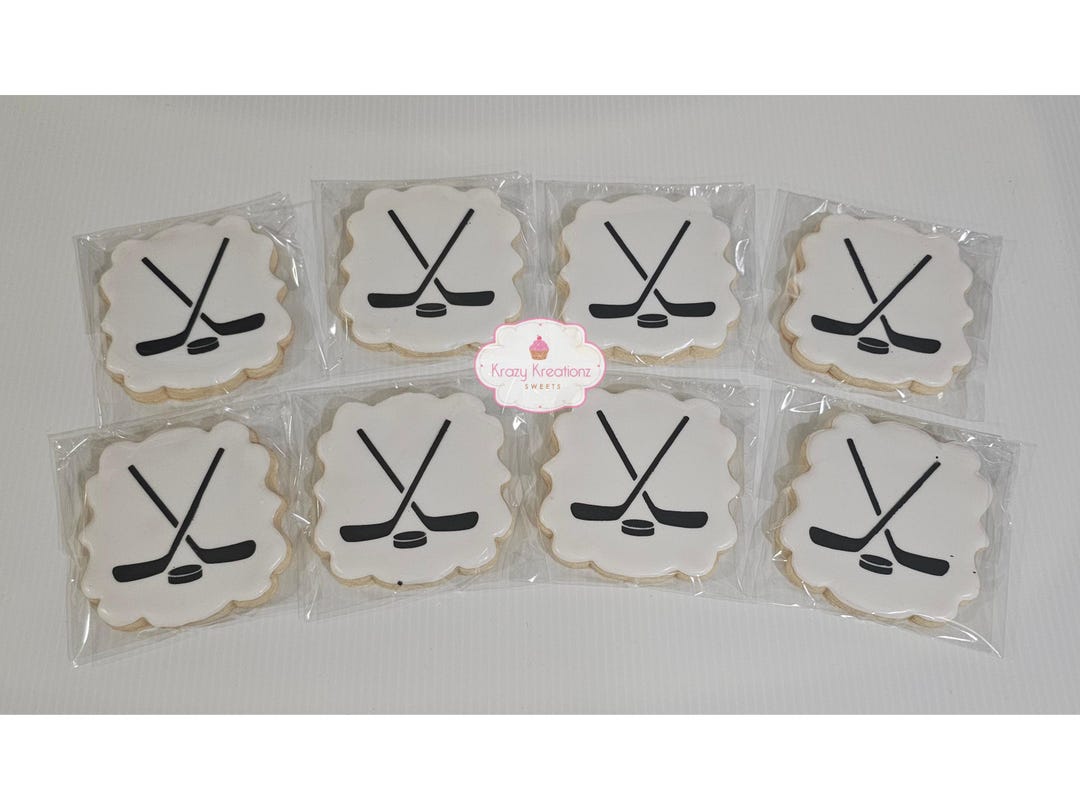 Hockey Stick & Puck Sugar Cookies - Etsy