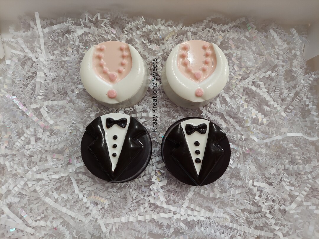 Bride & Groom Chocolate Covered Oreos, Wedding, Wedding Favors, Bridal ...